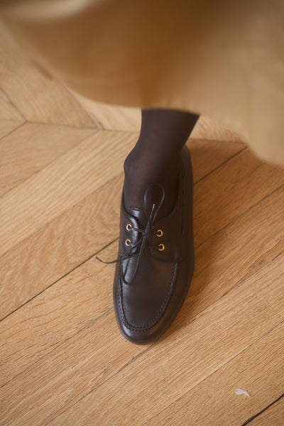 Pré Vente - Portofino Boat Shoes Nappa Black – www.annethomas.fr